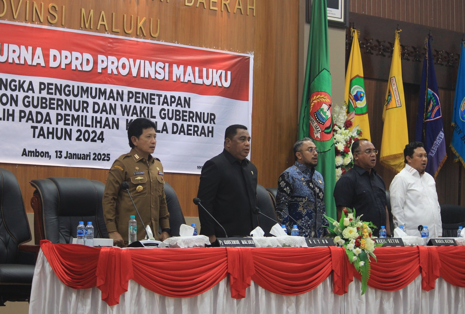 SADALI HADIRI RAPAT PARIPURNA PENGUMUMAN PENETAPAN PASLON GUBERNUR DAN WAKIL GUBERNUR MALUKU ...